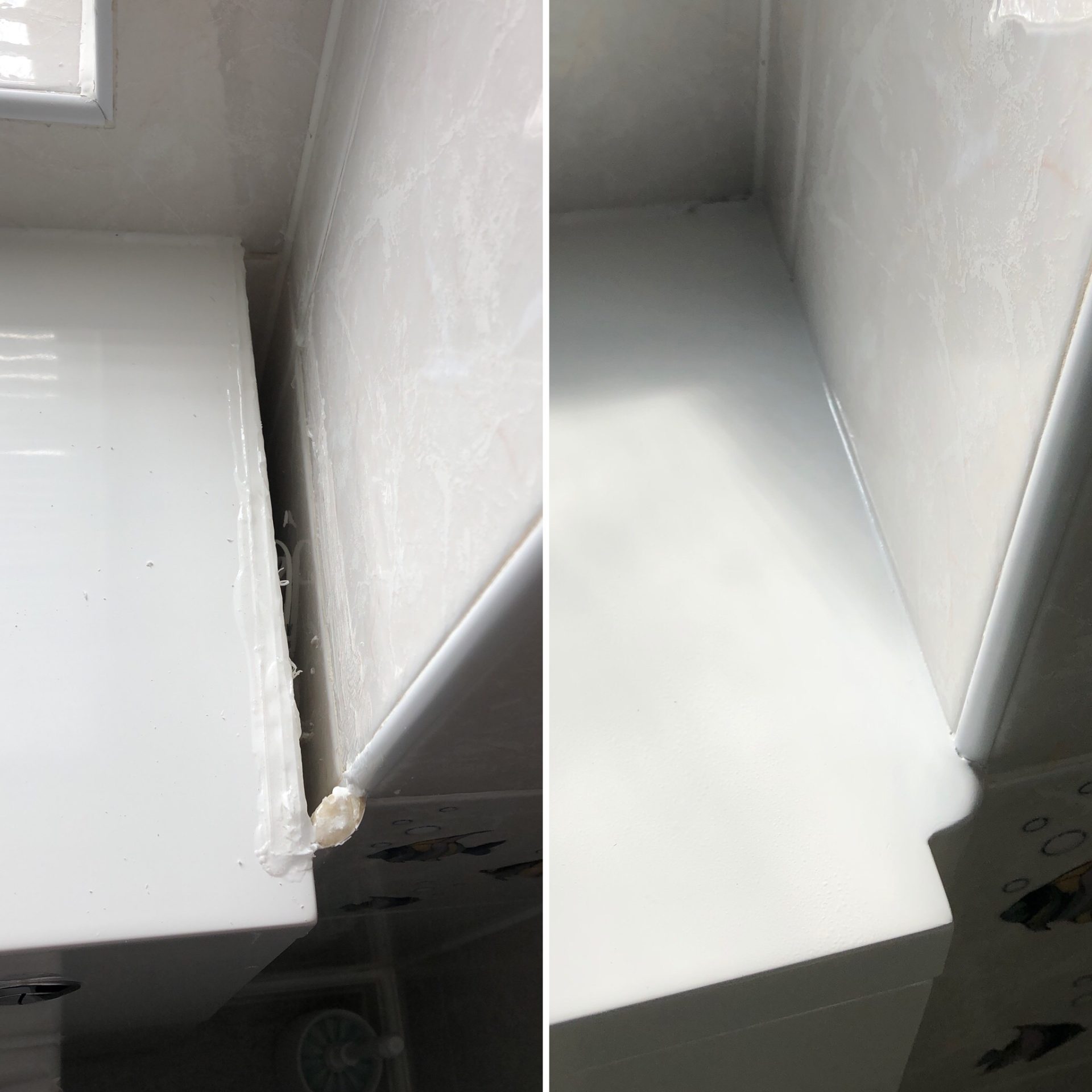 Incomplete Bathroom Worktop | Surface Wizard